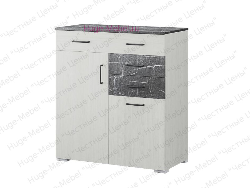 Комод "Теана" мрамор дарк Huge Mebel . Ширина 868 Высота 1000. Комоды