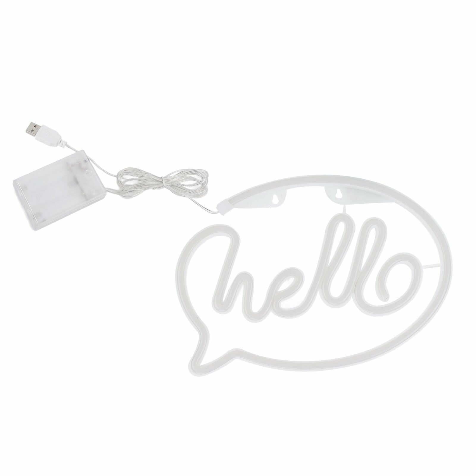 Светодиодная неоновая вывеска Hello, питание от USB, 5 В, неоновая подсветка для украшения ресторана или бара, прочная и яркая