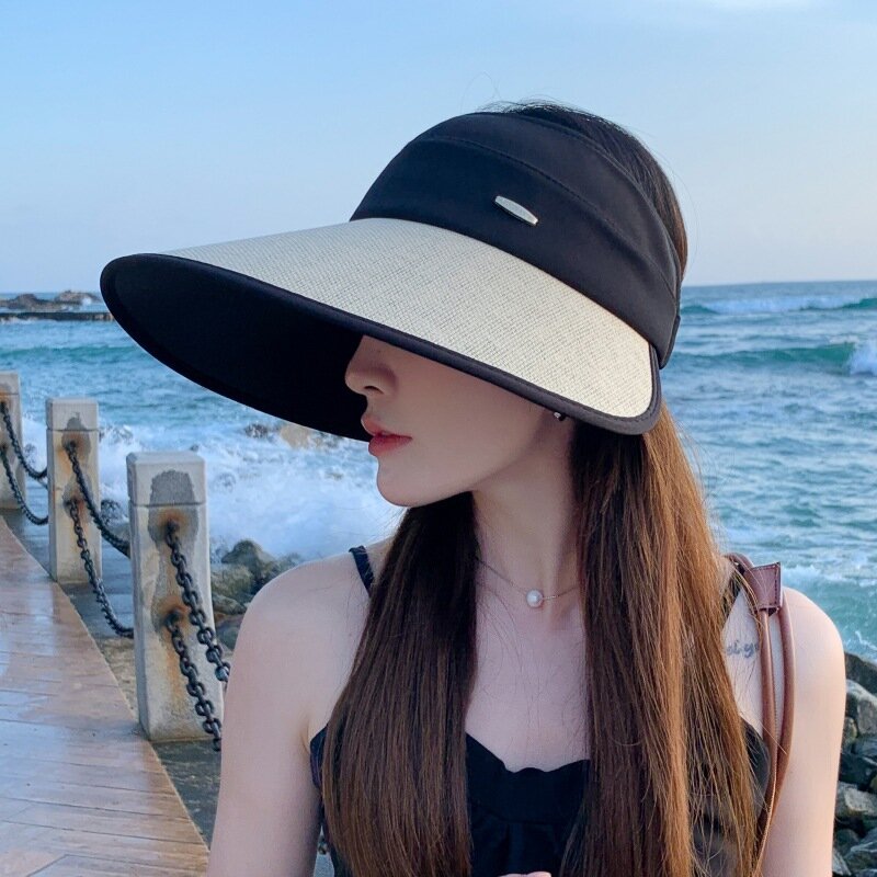 Шляпа, женская, с полями, белая, корейская версия