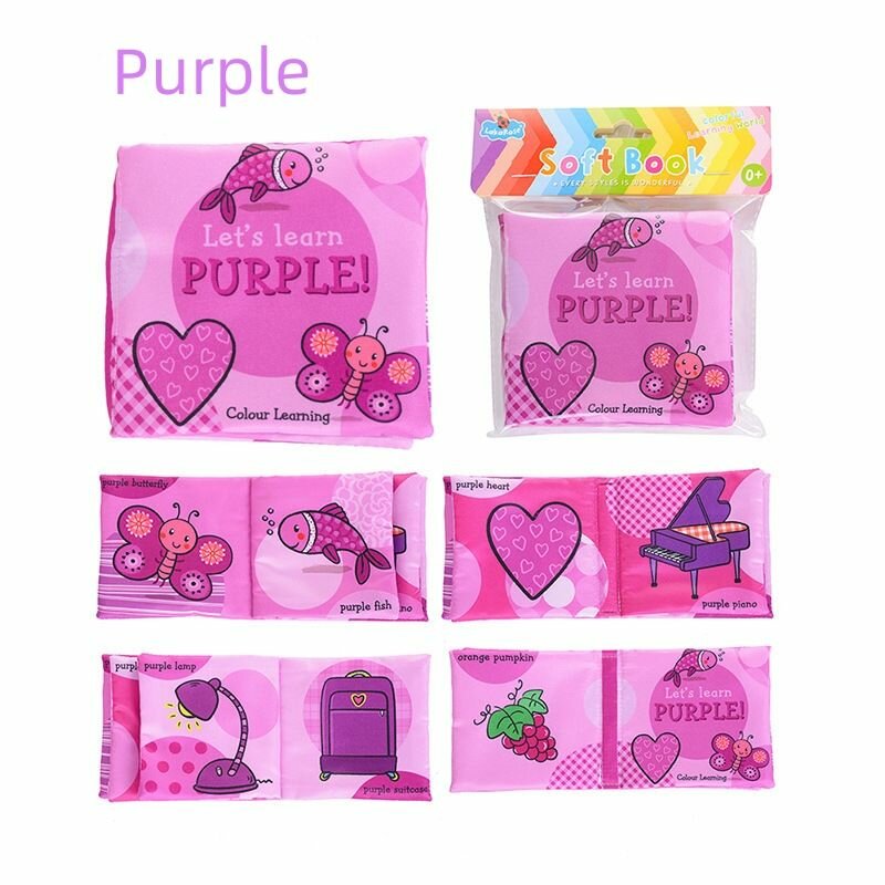 Мягкая тканевая книжка, для новорожденных, для детей 0-36 месяцев, образовательная игрушка