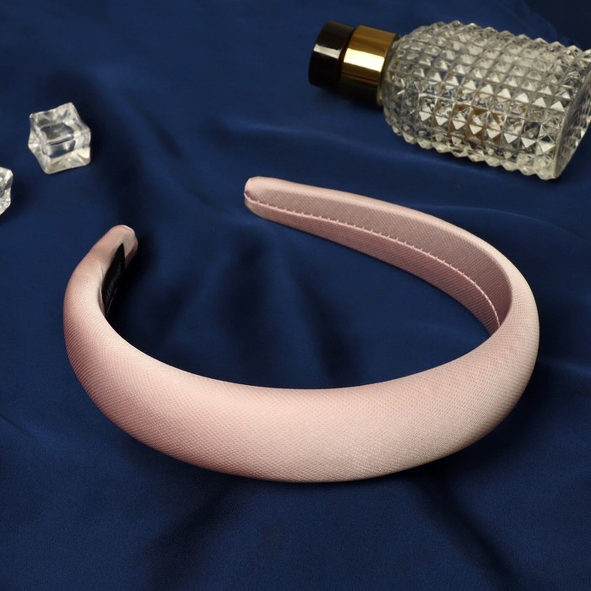 Ободок для волос Queen Fair «Лира», розовый, текстиль, пластик, 3 см