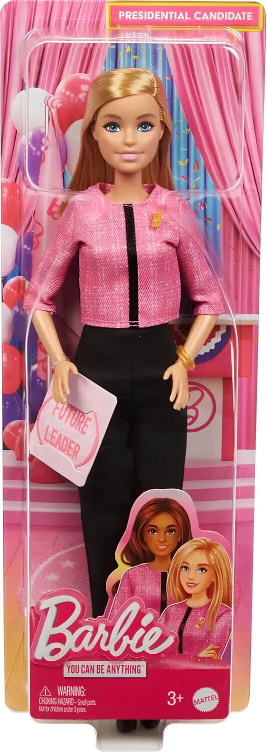 Кукла Barbie "Будущий лидер" блондинка, с браслетами и значком HXN96