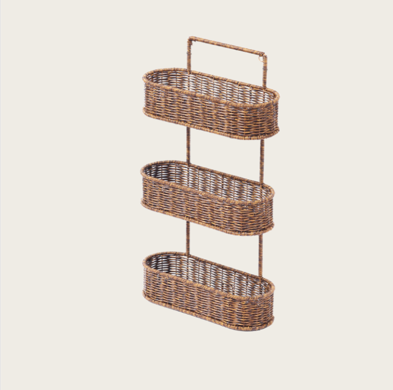 Полка Настенная Прямая, Эллиптические трёхслойные стены, тёмно-цветные, 31х12х55 см