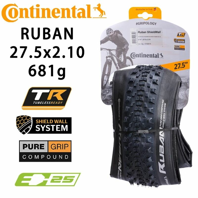 Велосипедная покрышка Continental Ruban для города и бездорожья энергосберегающая, бесшумная, с улучшенным сцеплением