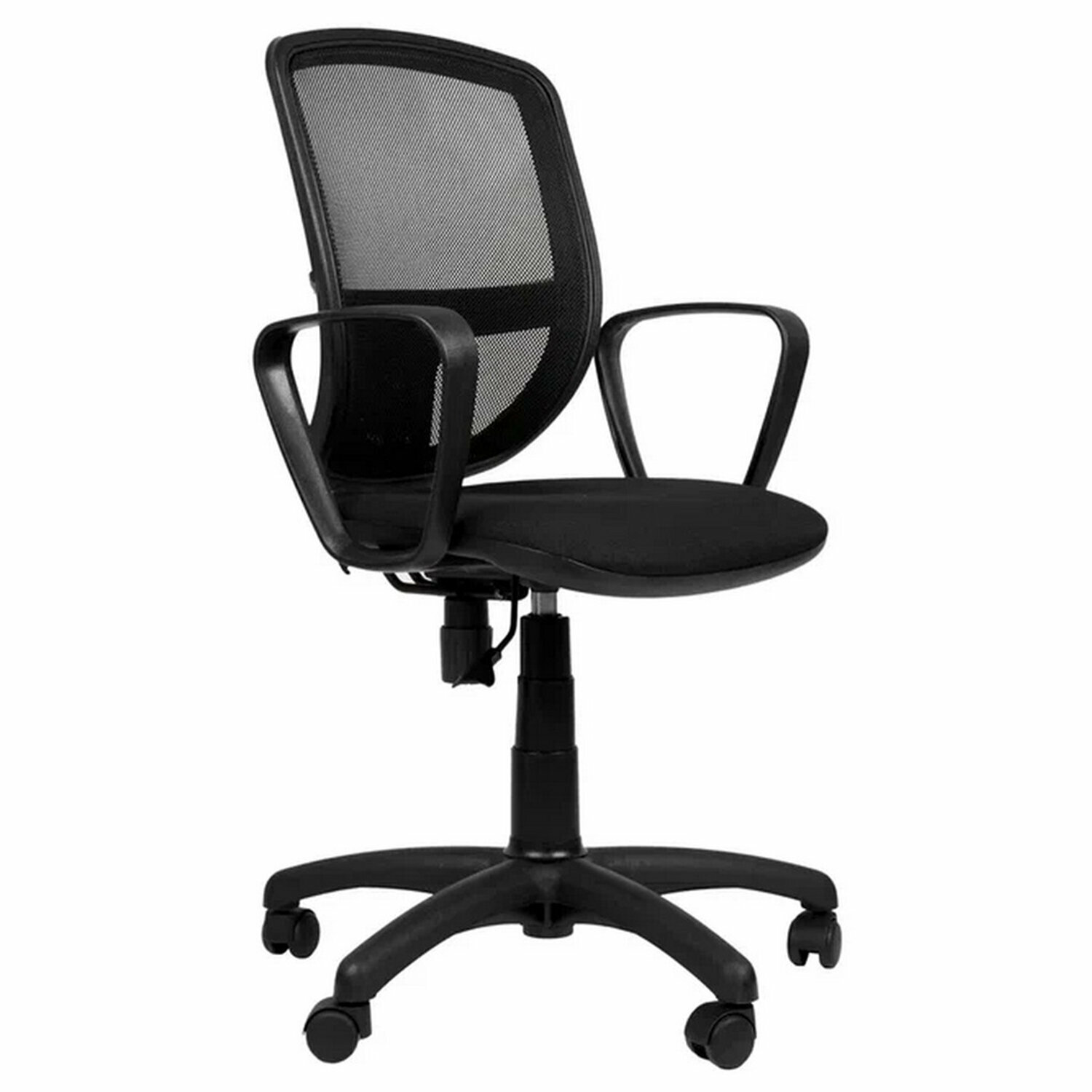 Кресло офисное КНР Betta, ткань, черное C11, пластиковая крестовина