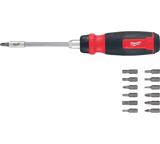 Отвертка Milwaukee универсальная с трещоткой со смен. вставками (PH/PZ/TX/HEX/SL) 14 в 1 4932480582