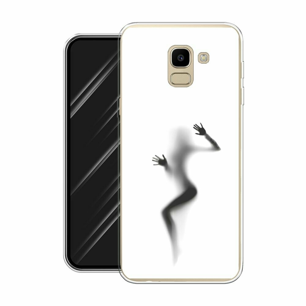 Чехол на Samsung Galaxy J6 2018 / Самсунг Галакси Джей 6 2018 с принтом "Девушка в душе" — фото 1