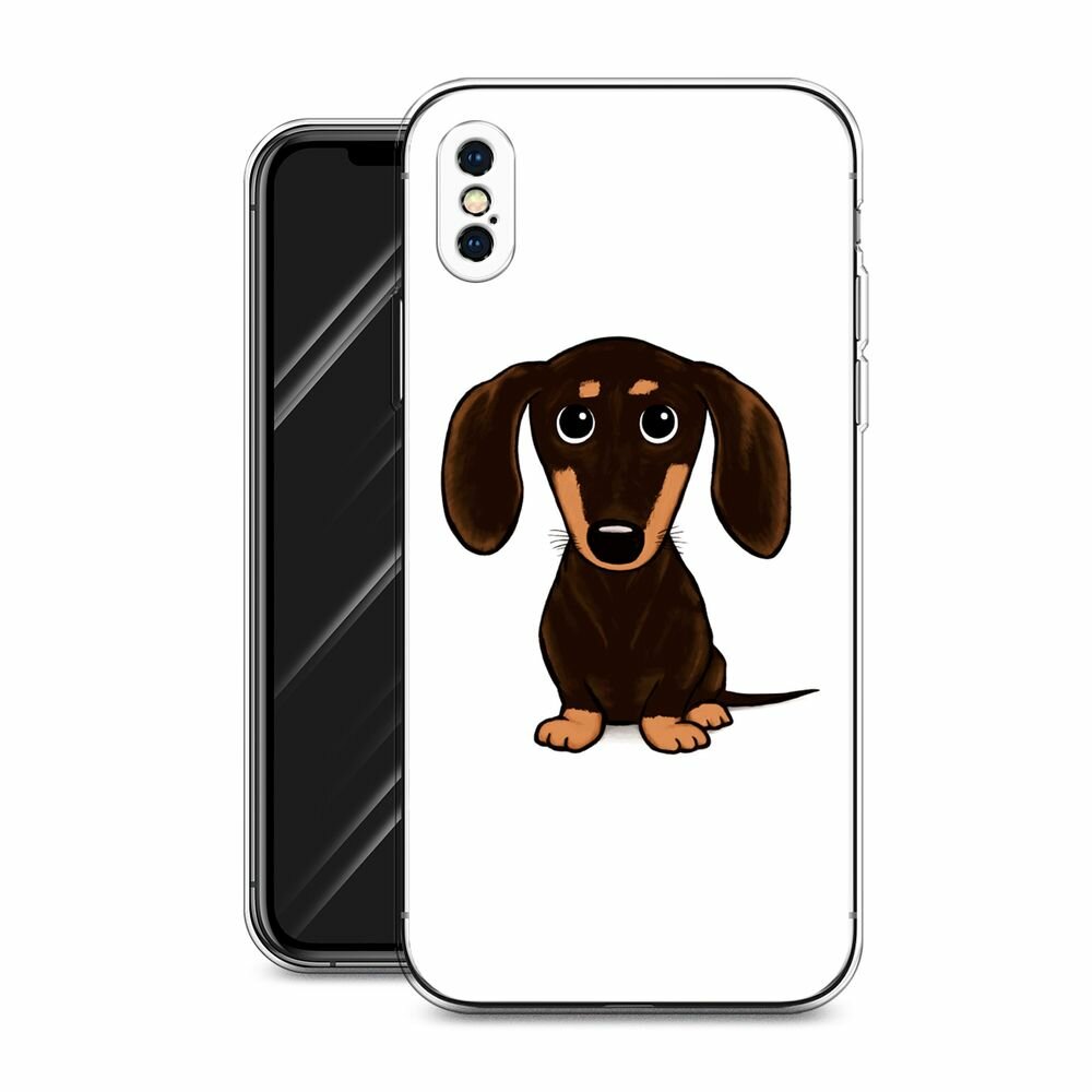 Чехол на Apple iPhone XS Max / Айфон XS Max с принтом "Маленькая такса" — фото 1