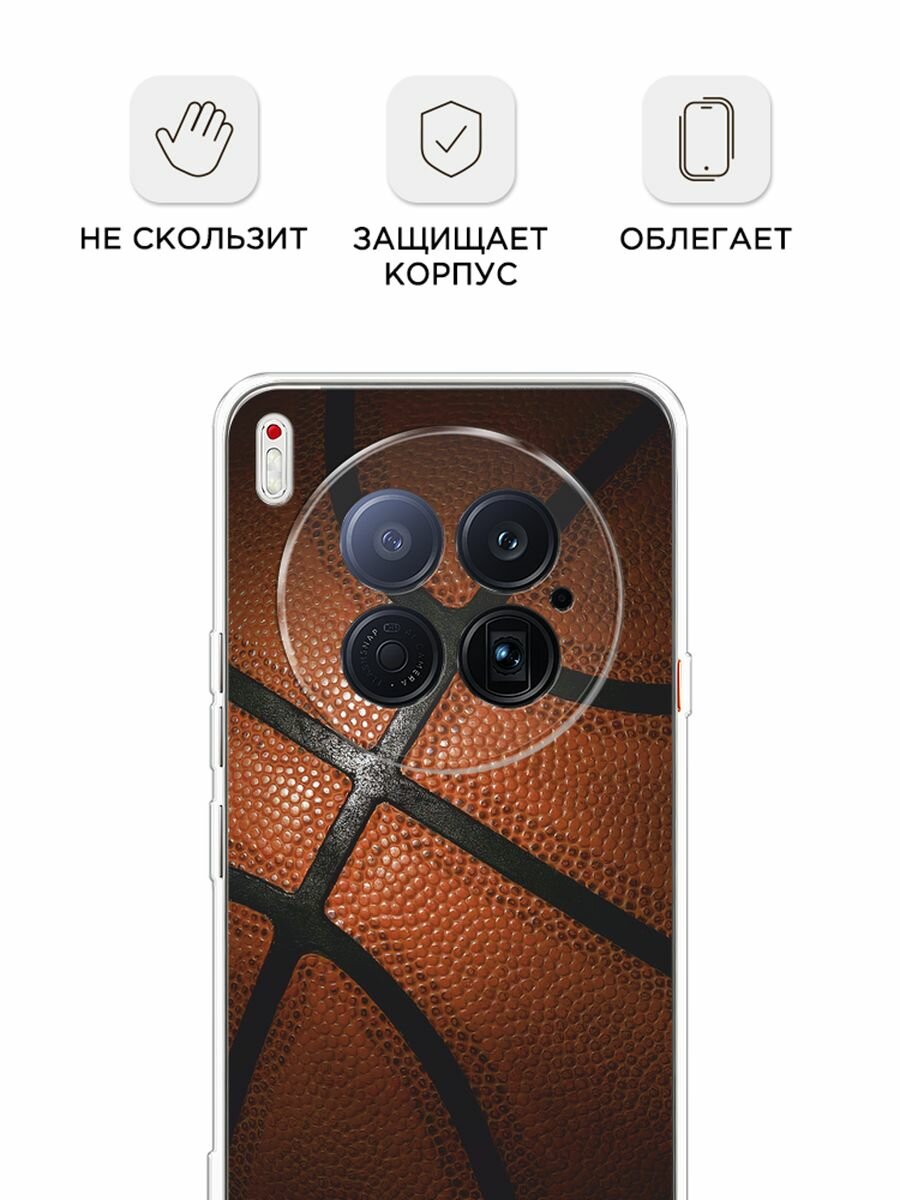 Чехол на Tecno Camon 40 Premier / Текно Камон 40 Премьер с принтом "Баскетбольный мяч" — фото 1