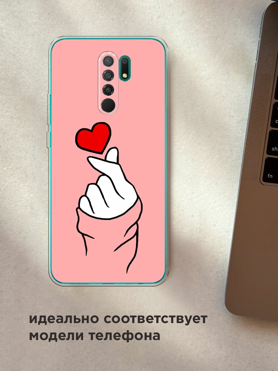 Чехол на Xiaomi Redmi 9 / Сяоми Редми 9 с принтом "Милое сердечко" — фото 1