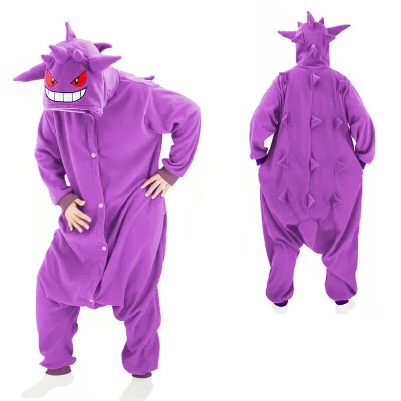 TAKARA TOMY Pokemon Kigurumi Onesie Snorlax Eevee Squirtle Gengar Pijama Косплей Костюм Хэллоуин Взрослый Аниме Umbreon Пижама Gengar, XL