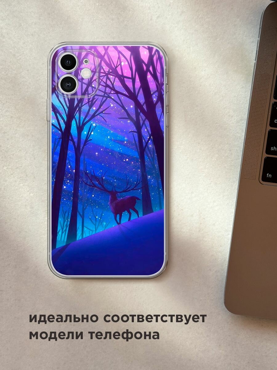 Чехол на Apple iPhone 11 / Айфон 11 с принтом "Северный олень" — фото 1