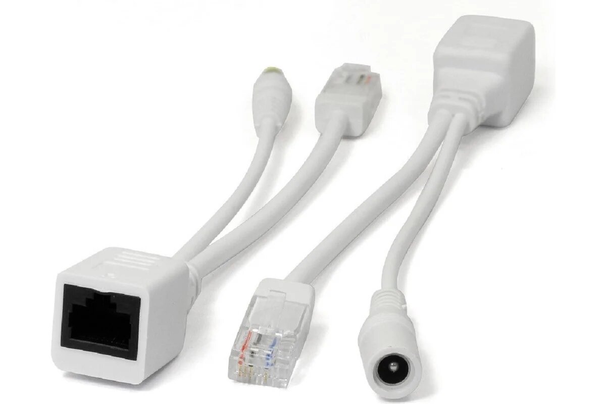 AN-PSIP (белый) Amatek Пассивный комплект (инжектор + сплиттер) для передачи питания PoE