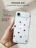 Чехол на Apple iPhone Air / Айфон Айр с принтом "Бордовые сердечки 2"