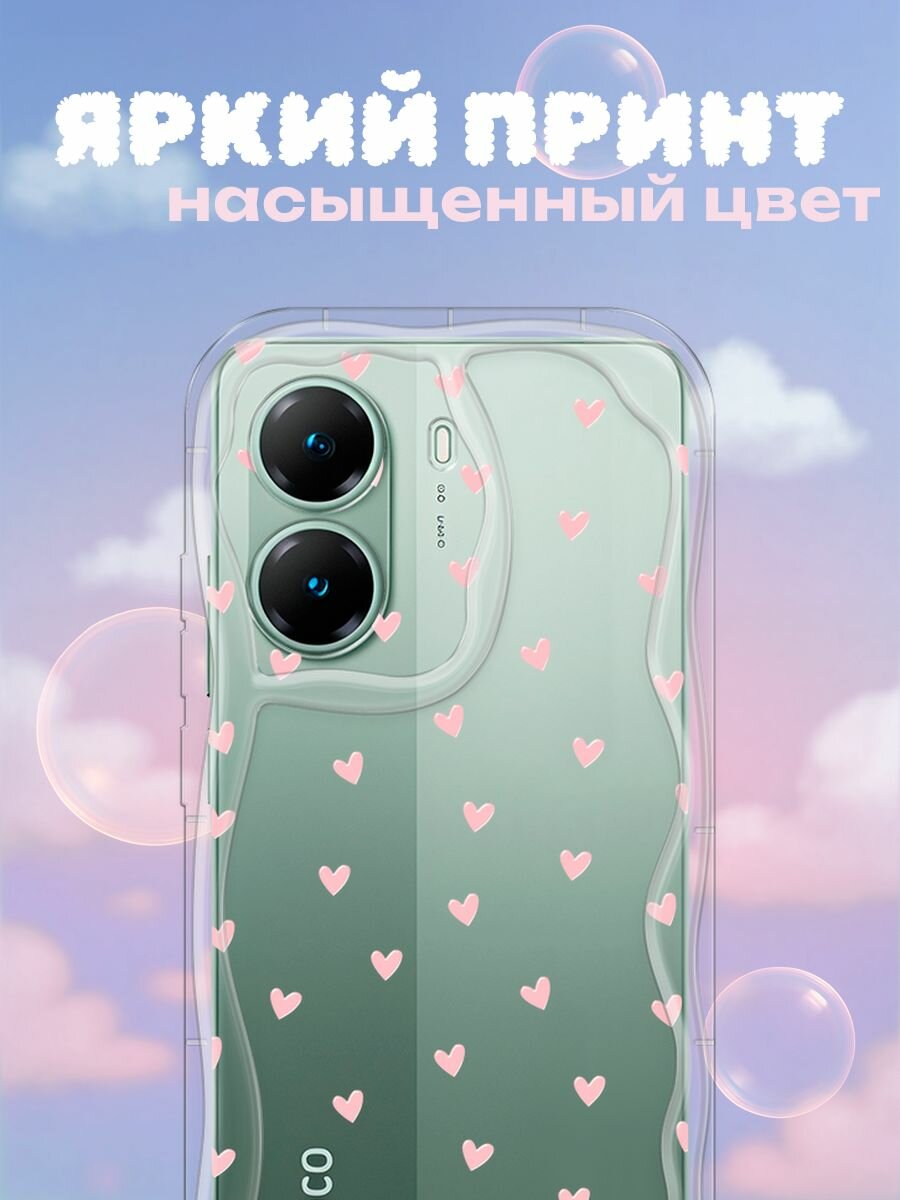 Чехол на Poco X7 Pro / Поко x7 pro с принтом Маленькие нежные сердечки — фото 1