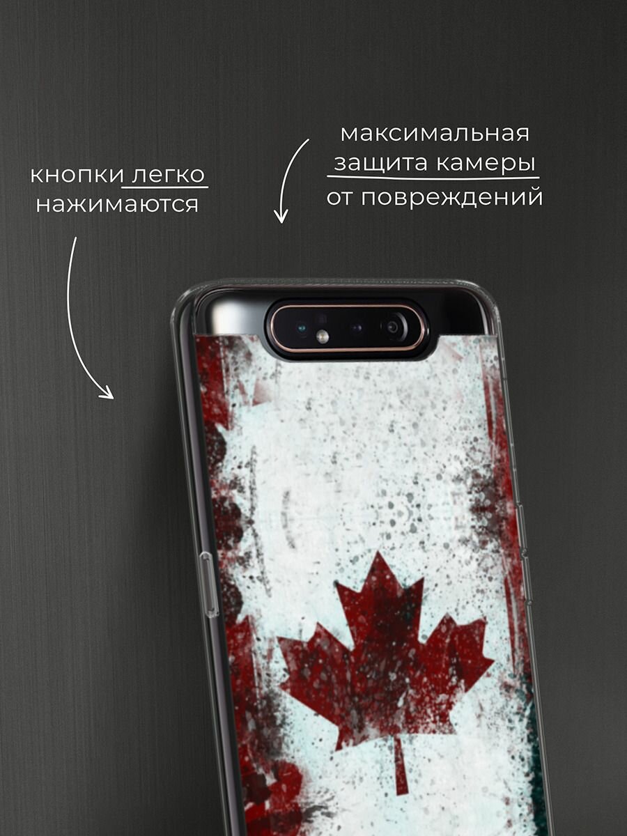 Чехол на Samsung Galaxy A80 / Самсунг Гэлакси A80 с принтом "Канада" — фото 1