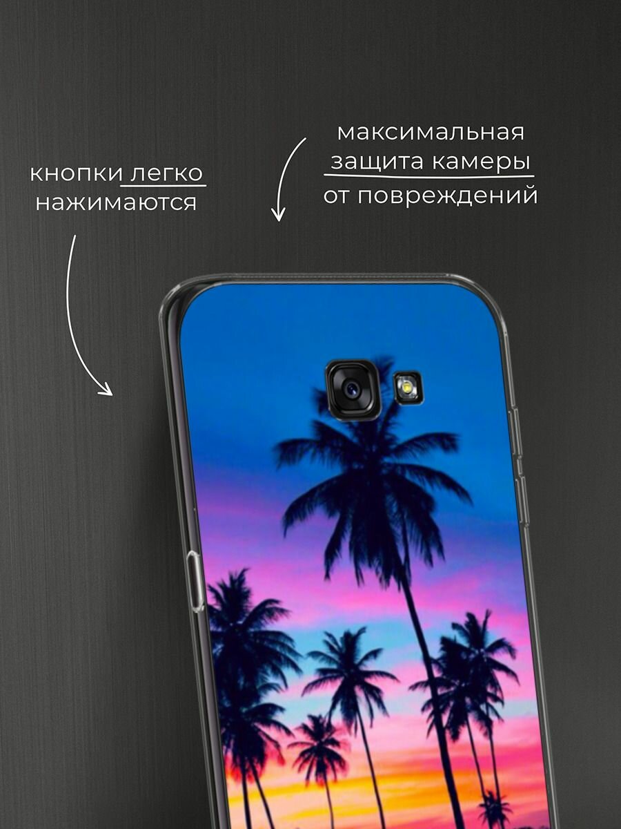 Чехол на Samsung Galaxy A7 2017 / Самсунг Галакси А7 2017 с принтом "Закат 5" — фото 1