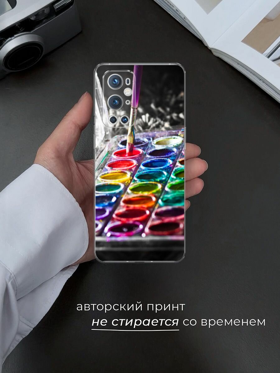 Чехол на OnePlus 9 Pro / ВанПлас 9 Про с принтом "Палитра красок" — фото 1