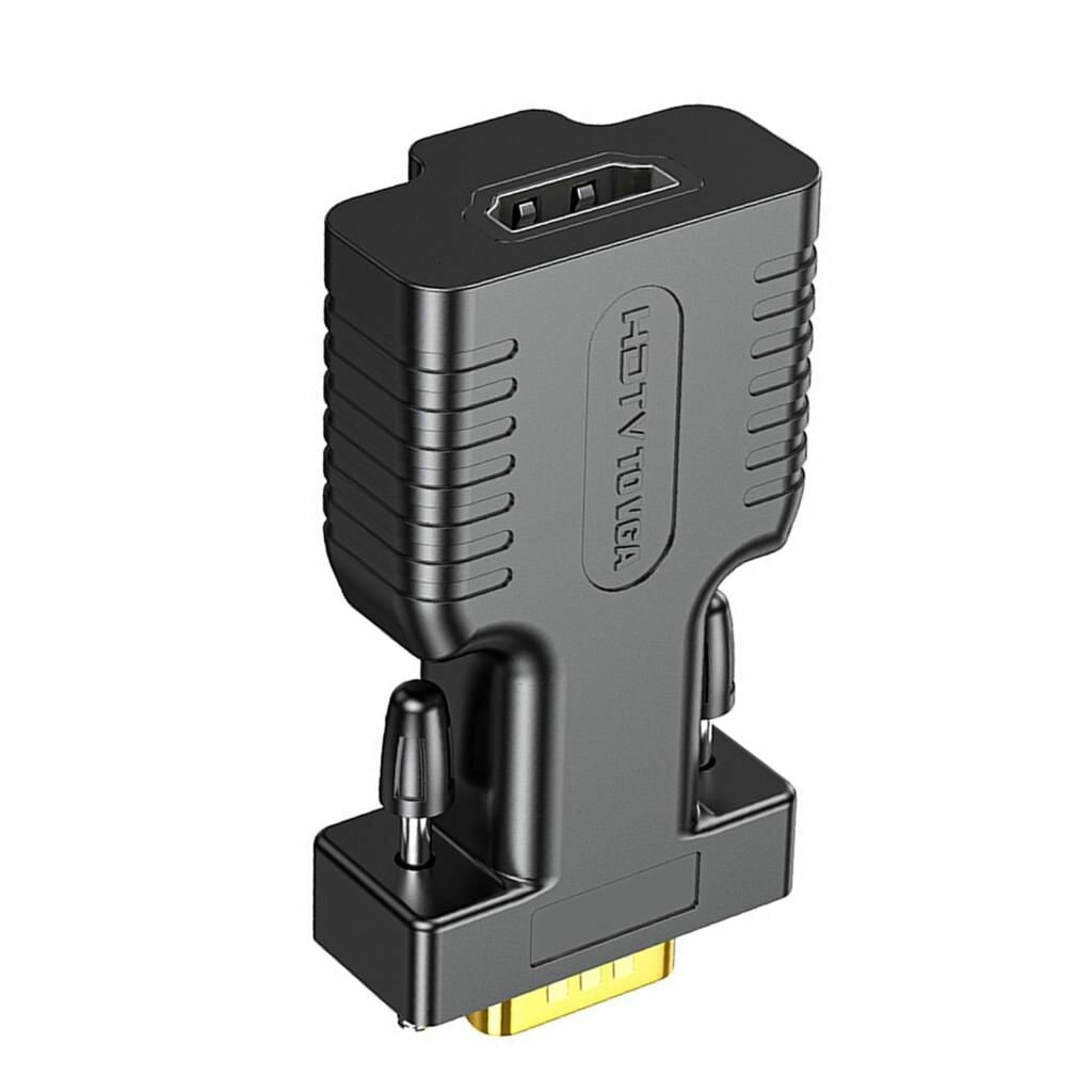 Кабельный конвертер HDMI совместимый VGA адаптер высокое разрешение 1080p для ПК ноутбука планшета, - Без аудиопорта