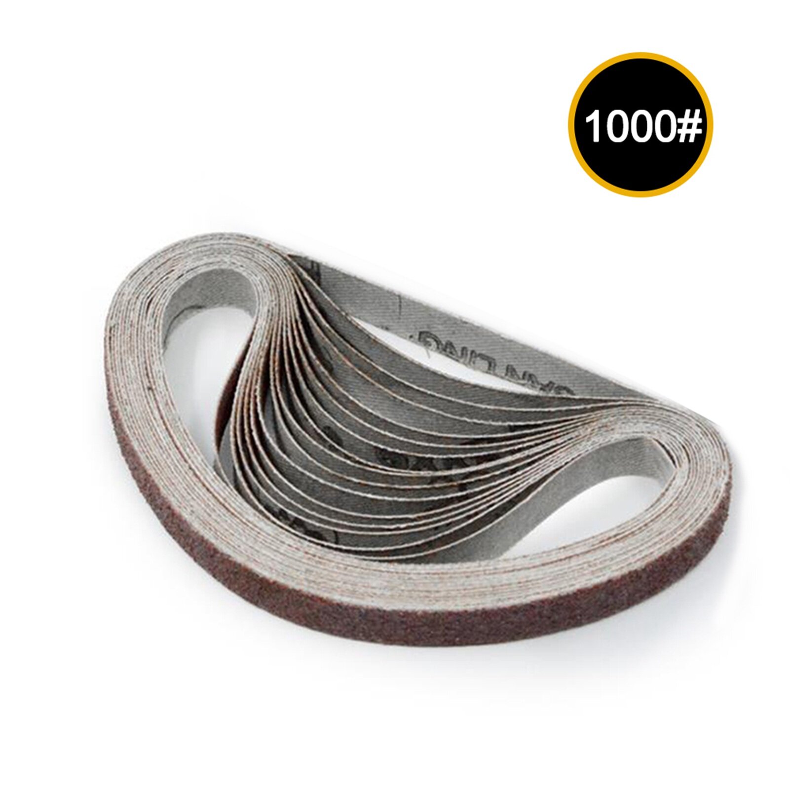10 шт. абразивных шлифовальных лент 10x330 мм, зернистость 1000, для шлифовки и полировки шлифовальных машин и роторных станков.