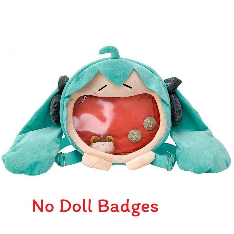 Hatsune miku рюкзак аниме с мягким плюшевым внешним покрытием для школы и путешествий