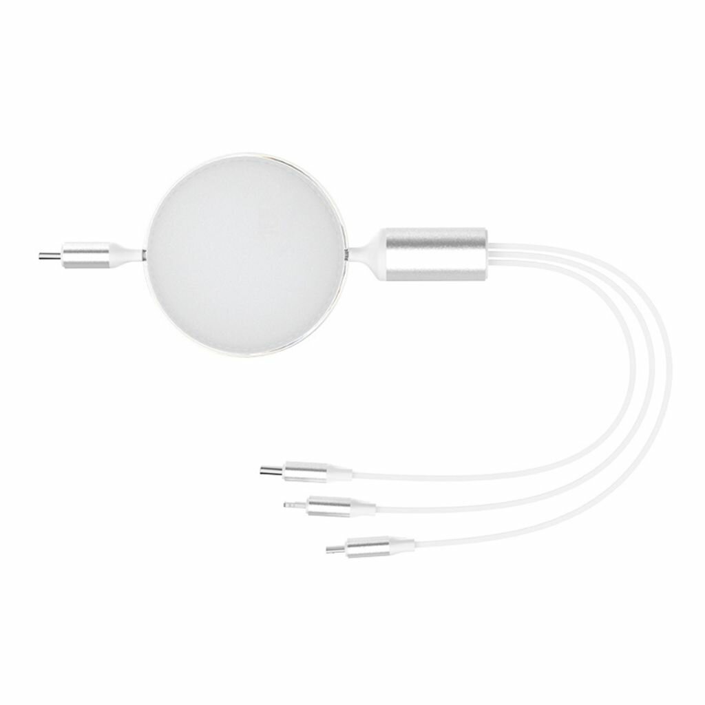 Кабель для передачи данных USB C PD one for three мощностью 100 Вт-белый