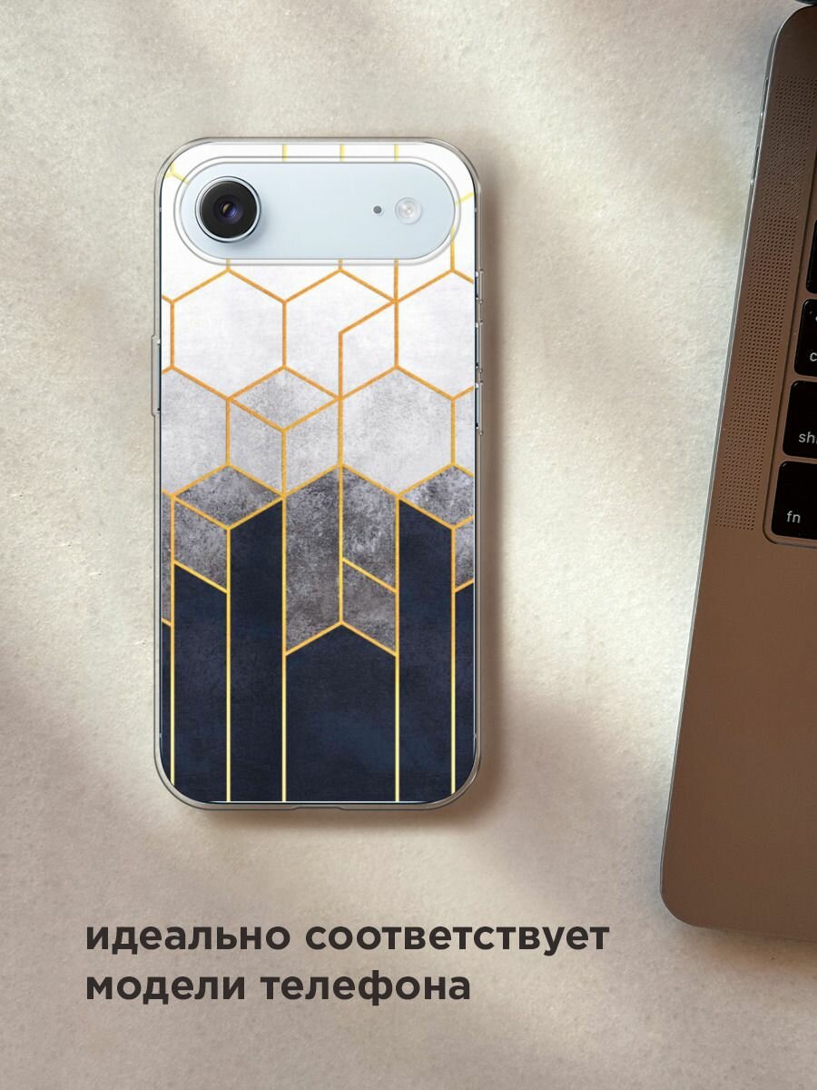 Чехол на Apple iPhone Air / Айфон Айр с принтом "Черно-белая мозаика" — фото 1