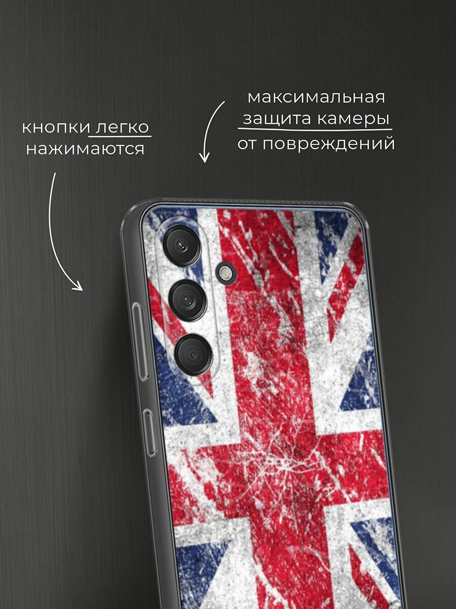 Чехол на Samsung Galaxy M55 / Самсунг M55 с принтом "Флаг британский" — фото 1