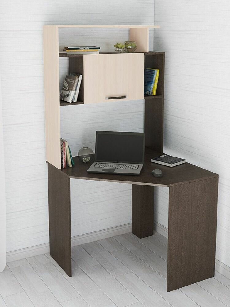 Угловой компьютерный стол Квартет-12 от тэкс 1752х900х900мм венге/дуб молочный