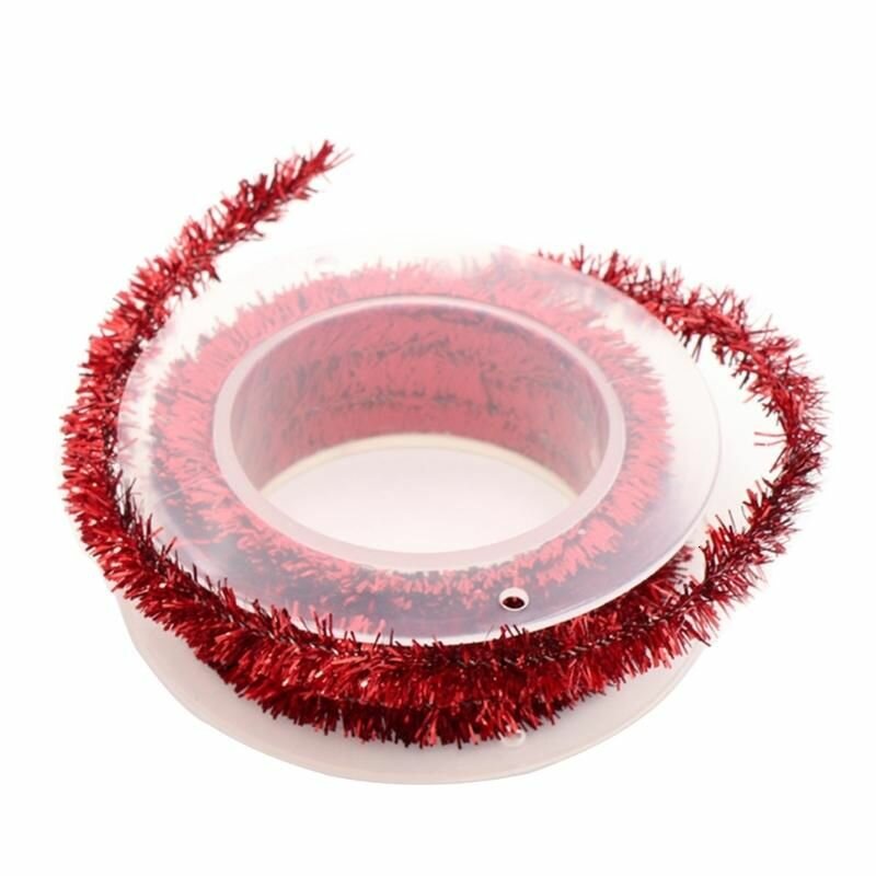 Гирлянда из мишуры, красный