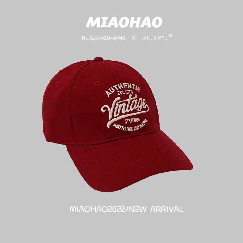 Бейсболка с мягким верхом в американском ретро и вышивкой, летняя фуражка для мужчин и женщин, пара, шляпа в корейском стиле, оптовая продажа, бежевый, черный