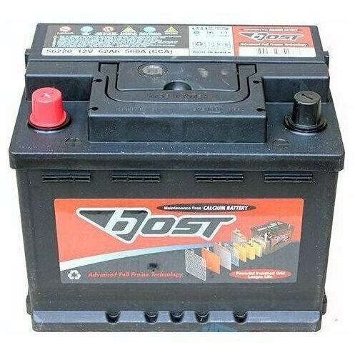 Аккумулятор автомобильный BOST 56220 (62L 580A 242x175x190) ПП 62 Ач 242x175x190