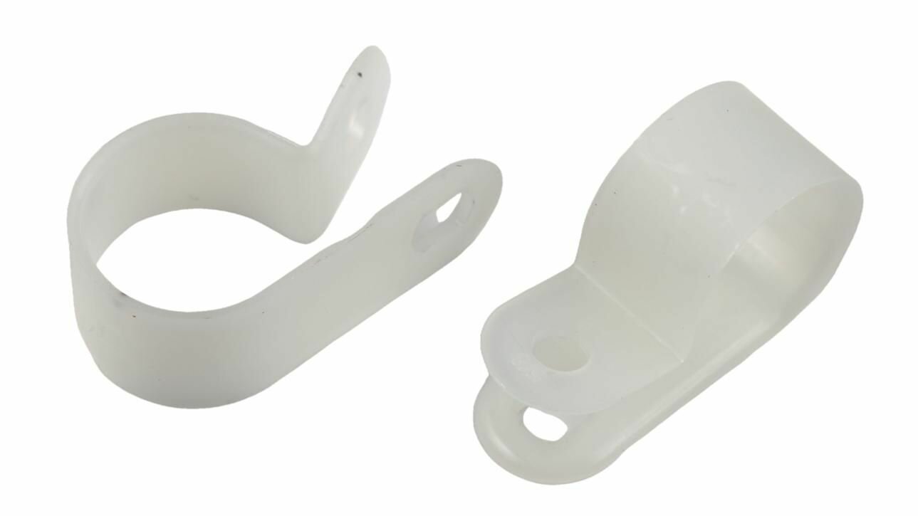 Набор скоб кабельных Эра нейлоновые, под винт 6 мм, белые, 50 шт