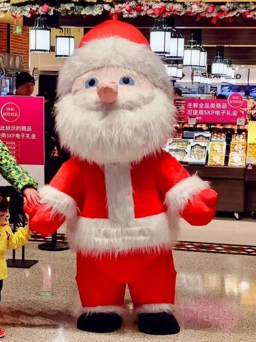 Карнавальный костюм, Ростовая кукла, mascot costume, Надувной снеговик Санта Клаус