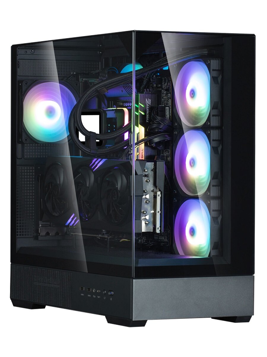 Корпус для ПК Zalman P40 Prism Plus Black (ATX, без БП, 2хUSB3.0, 1xUSB Type-C, с окном)