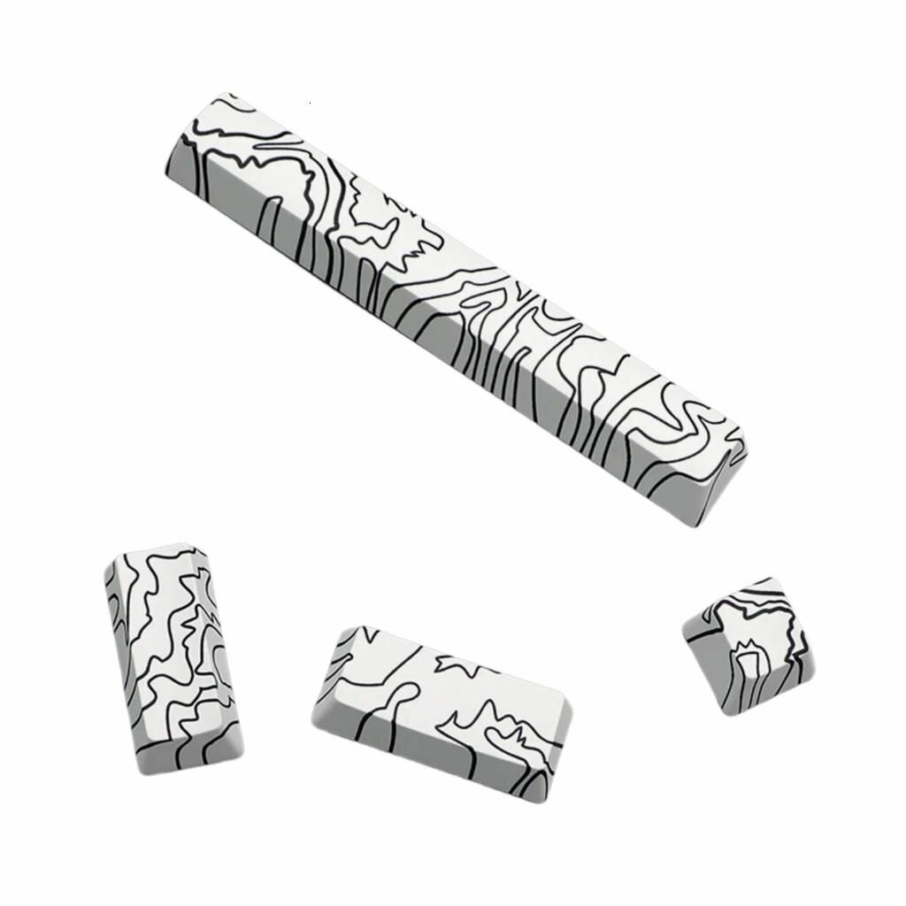4PCS Кейкапы OEM PBT 6.25u Spacebar, Линия Белая