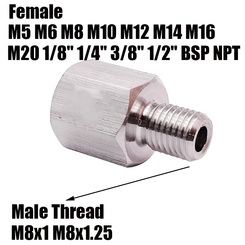 Фитинг переходник нержавеющая сталь 304 M8 F BSPP1I8-M M8x1