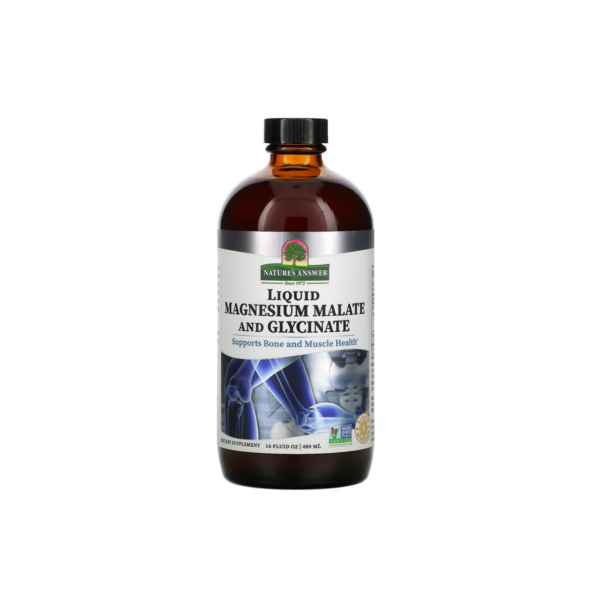 Магний, Nature's Answer, Magnesium Malate Glycinate, Магний малат и глицинат в жидкой форме, 480 мл.