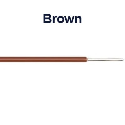UL1007 Одножильный медный провод 26-14 AWG 24AWG, Brown, 2 meters