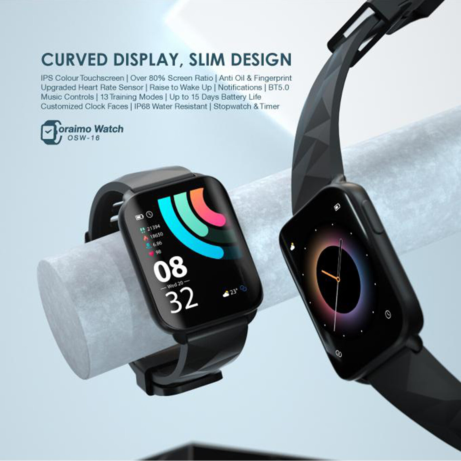 Oraimo Watch 1.69' IPS Screen IP68 Waterproof Smart Watch