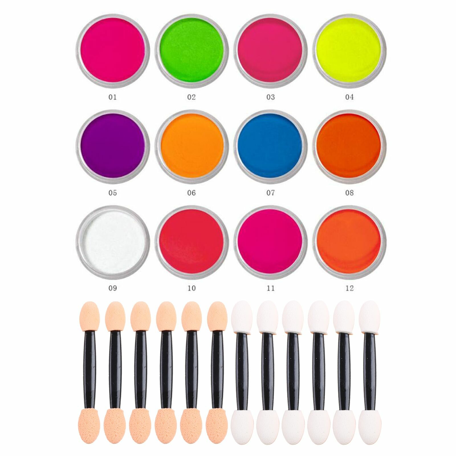 12 шт. флуоресцентный УФ-пигмент, порошок, черный свет, реактивная светящаяся смола, набор инструментов для изготовления ювелирных изделий