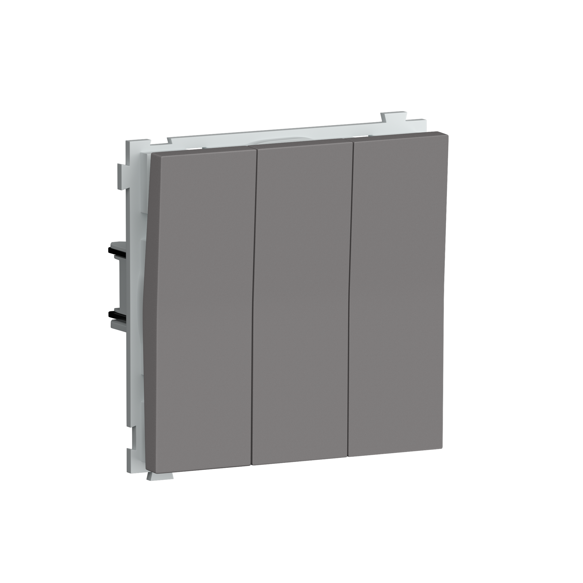 Кнопка звонка 3-клавишная 3н. о. 10A 250В, цвет матовый шоколад, серия R98, Donel