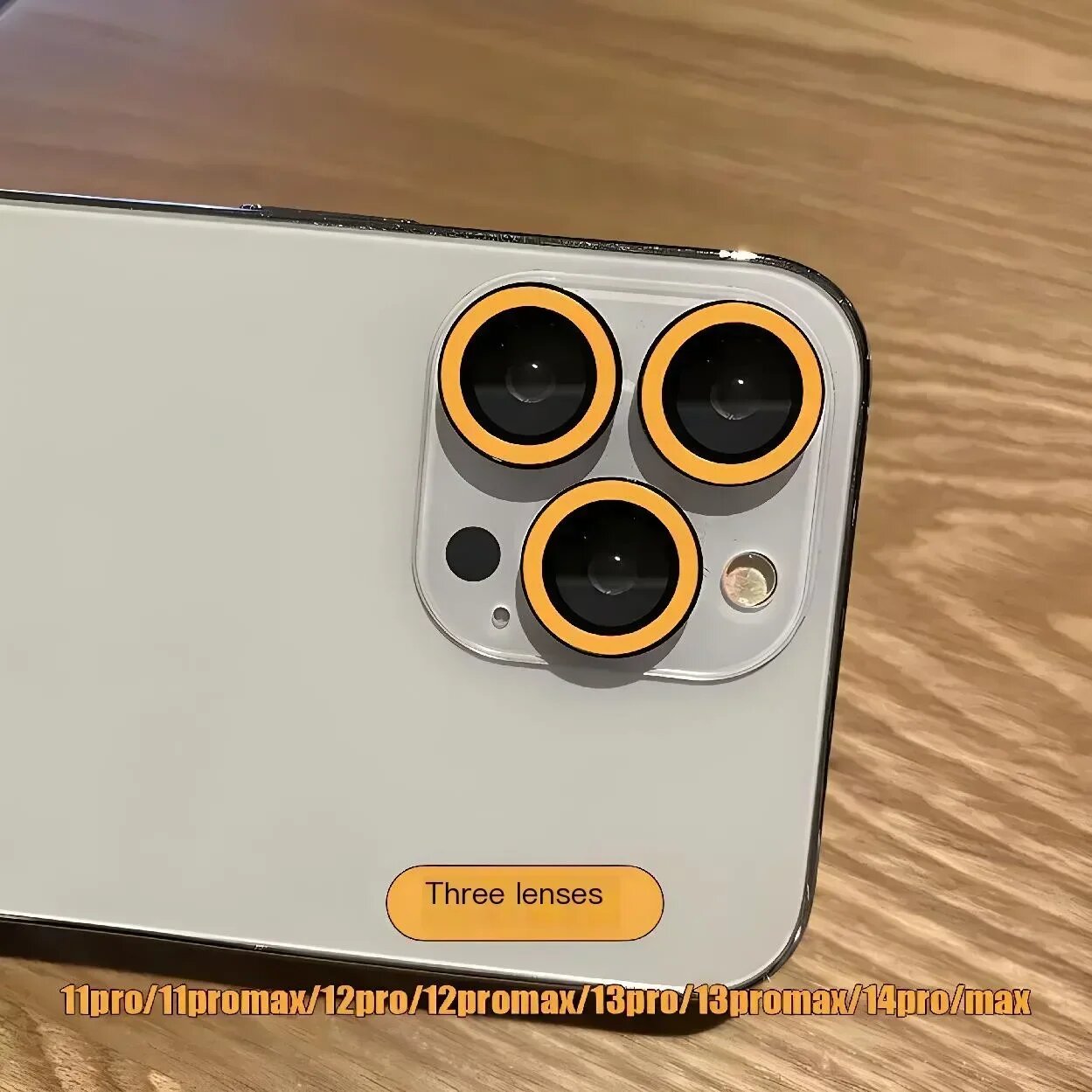 2-3 шт. светящаяся керамическая защитная пленка для камеры для IPhone 16pro 16proMax(3pcs, yellow.