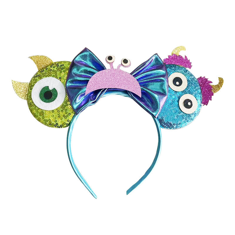 День святого Валентина, повязка на голову с Микки, детская повязка с ушками кролика, бантик, аксессуары для волос, заколка для волос с Микки Маусом