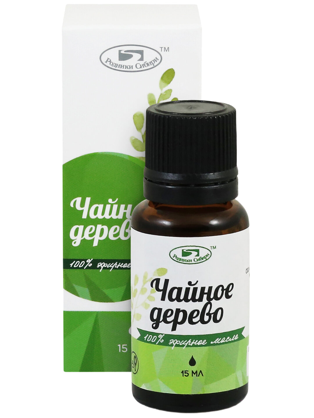 Масло чайного дерева натуральное для лица Родники Сибири, 15 мл