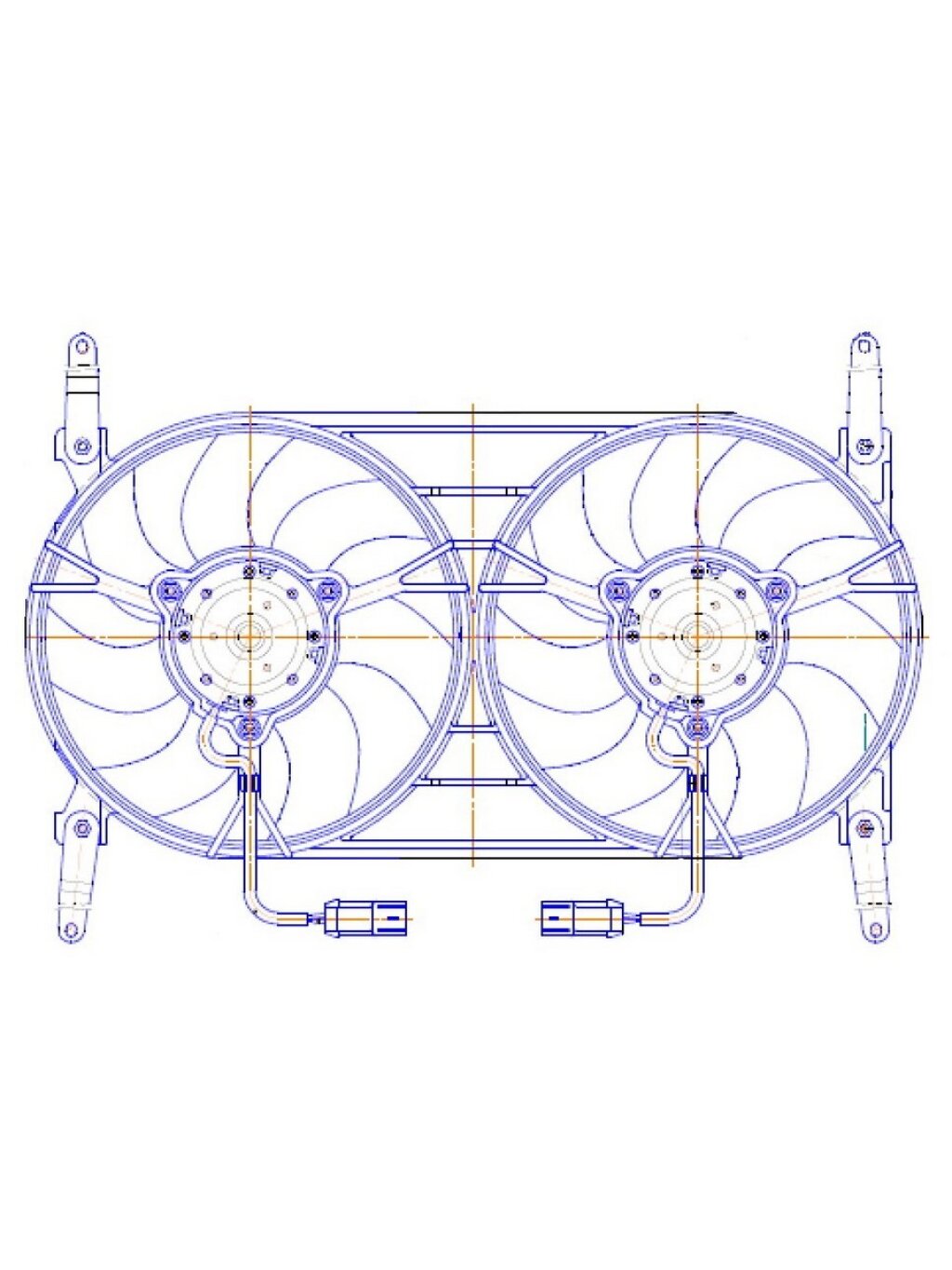 Электровентилятор охлаждения для а/м УАЗ Патриот (2 вент.) "Luzar" (с кожухом)