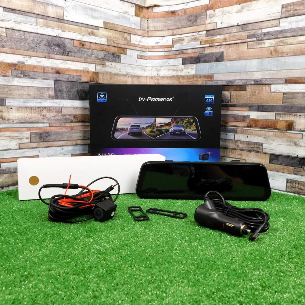 Зеркало регистратор, регистратор с задней камерой, 1080 P, угол обзора 170, мощное ночное видение.