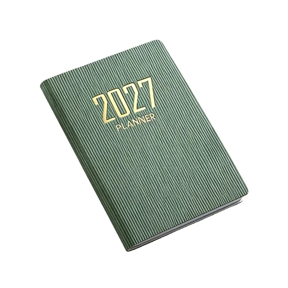 Еженедельник A7 2027 Темно-зеленый, Dark Green