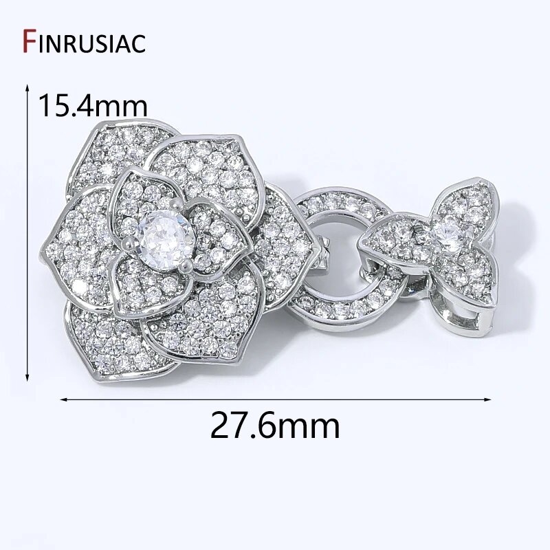 Крючковые застежки FINRUSIAC из латуни с позолотой 14K для ожерелий