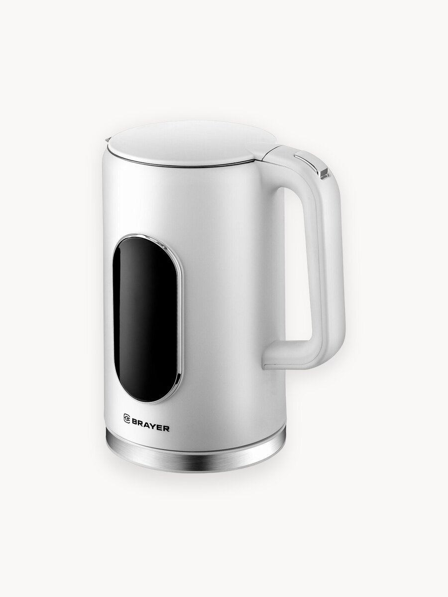 Чайник электрический BRAYER BR6107WH, 2200 Вт, 1,7 л, Cool Touch, cенсорное управление, автоотключение, белый